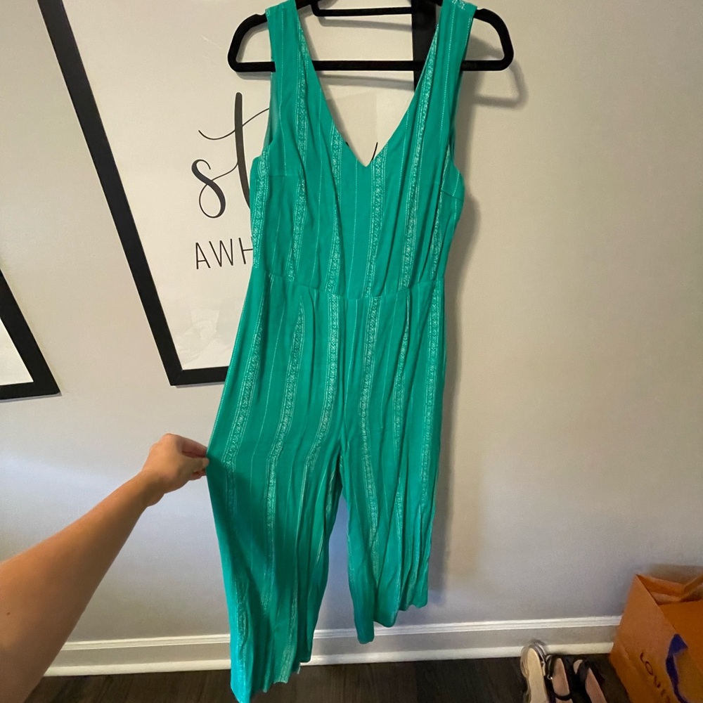 Lulus Tropical Beach Jumpsuit - Gem